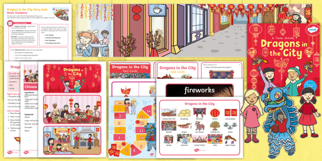 Dragons in the City Story Sack Resource Pack (teacher made)