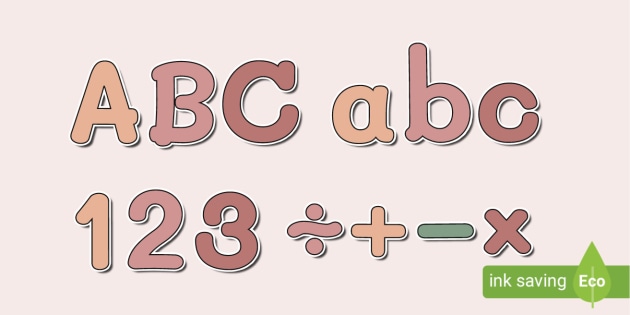 Neutral Display Lettering,Lettering (teacher made)