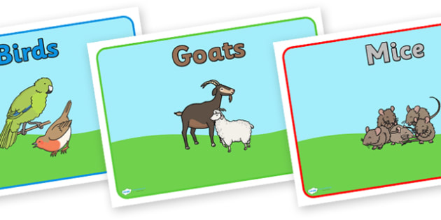 FREE! - 👉 Editable Class Group Signs (Animals)