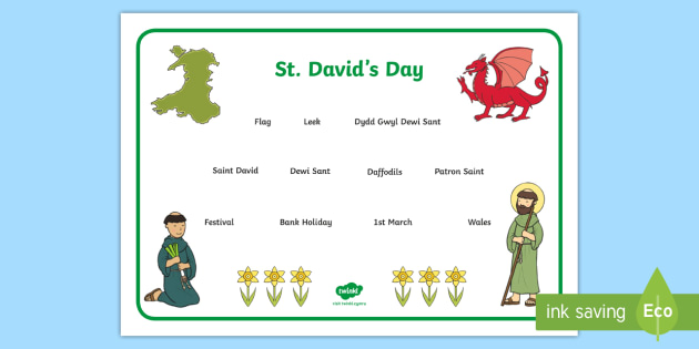 St David's Day Word Mat
