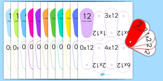 Times Tables Fans 1-12 (teacher made)