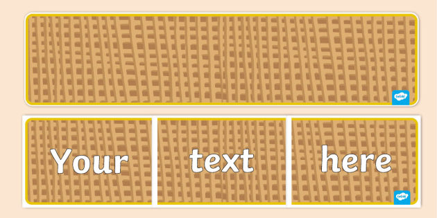 Hessian Editable Display Banner - Classroom Display