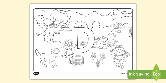 D Sound Loaded Scene Colouring Page (teacher made)