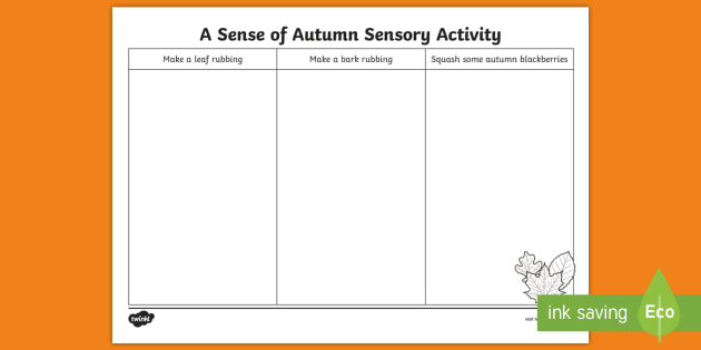 A Sense of Autumn Sensory Walk Activity (teacher made)