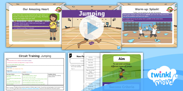 👉 Twinkl Move PE – Y2 Circuit Training: Lesson 2 - Jumping