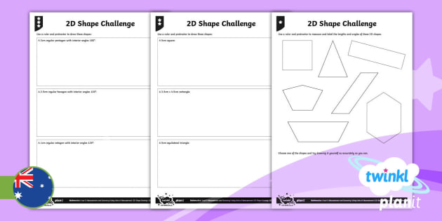 Year 5 Using Units of Measurement: 2D Shape Drawing Home Learning Tasks