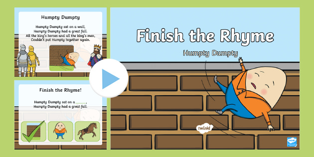 Finish the Rhyme: Humpty Dumpty PowerPoint (teacher made)