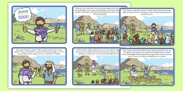 The Loaves And Fishes Sequencing (4 per A4) (teacher made)