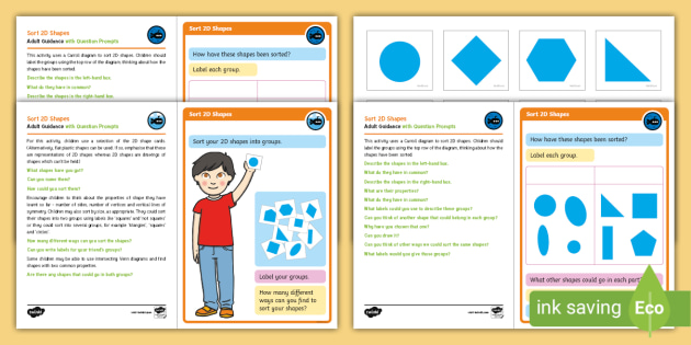 👉 White Rose Maths Compatible Year 2 Sort 2D Shapes