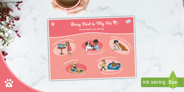 Being Kind to My Pet - Poster - Kindness - Twinkl Pets