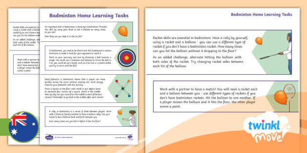 Badminton PEs | twinkl.com.au
