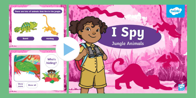 I Spy Jungle Animals PowerPoint Game (teacher made)