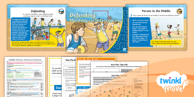 Twinkl Move Y5 Handball L4 Defending: Marking & Intercepting