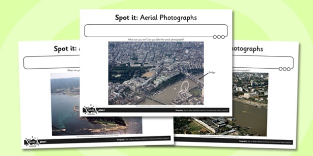 Spot it Aerial Photographs Worksheet / Worksheet, worksheet