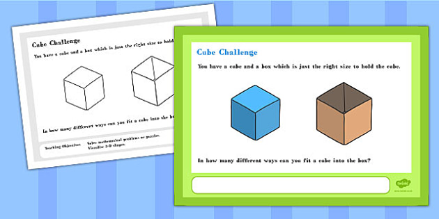 A4 Maths Challenge Cube Display Posters (teacher made)