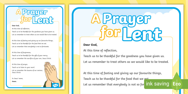 Lent Prayer Template