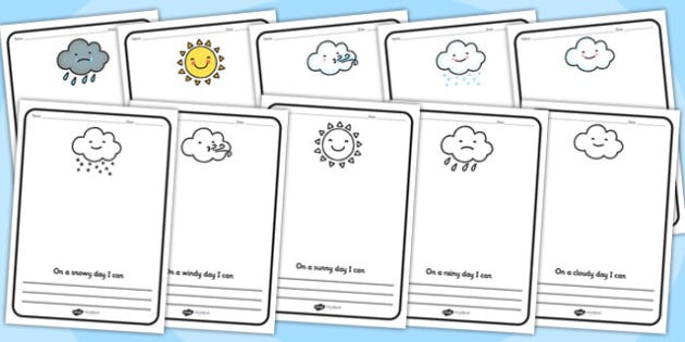Weather Activity Writing Frames