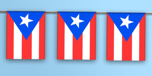 Puerto Rico Flag Bunting
