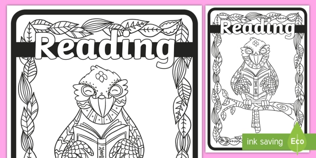 * NEW * Reading Mindfulness Colouring Book Cover