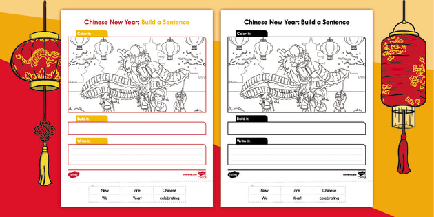Chinese New Year Build a Sentence Activity | Twinkl