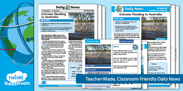 Australian Floods Reading Comprehension | Twinkl NewsRoom