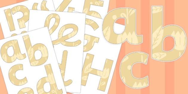 Flower Pattern Display Letters and Numbers Pack