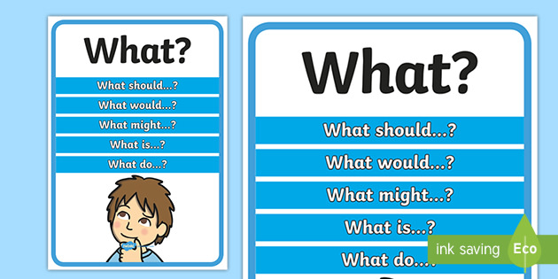 What? Question Poster (teacher made)