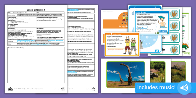 EYFS PE Dance Dinosaurs Lesson 1: Dinosaur Movers