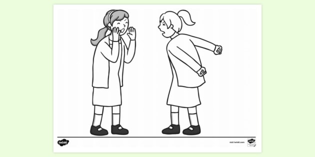 FREE! - Child Shouting at Another Child | Colouring Sheets