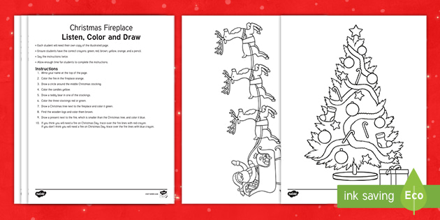 Christmas Listen and Color Activity (teacher made)