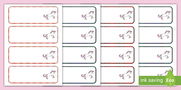Unicorn Tray Labels - Editable Pack - Classroom Management