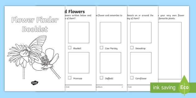 Flower Finder Booklet - Plants and Flowers Hunt Booklet