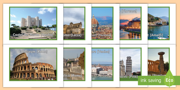 Italian Landmarks Display Photos (teacher made)