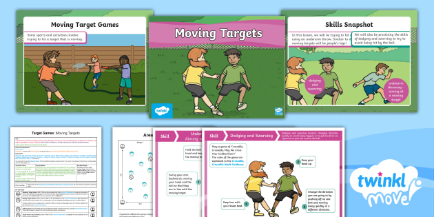 Twinkl Move PE KS1 Target Games: Lesson 3 Moving Targets