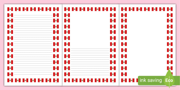 Peru Flag Page Borders (teacher made)