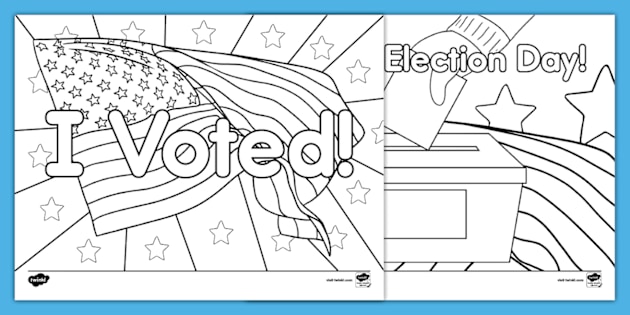 us map election coloring page