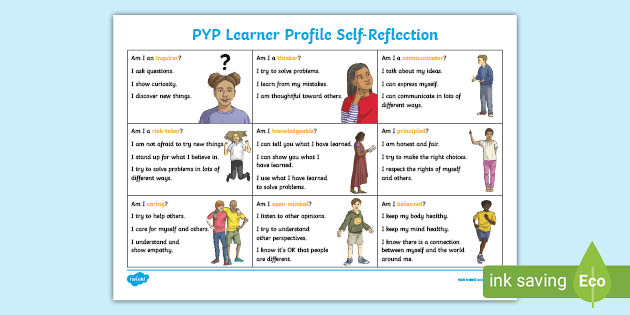 FREE! - PYP Learner Profile Self-Reflection (teacher made)