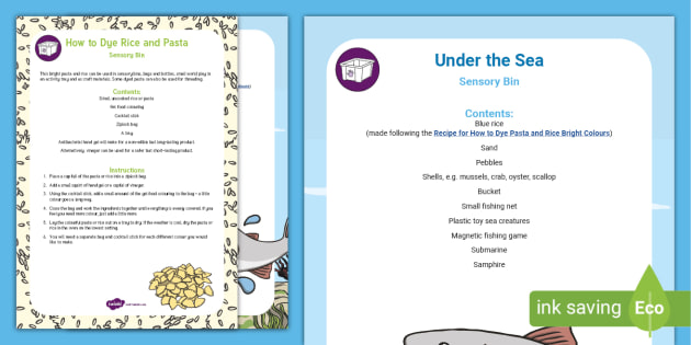 Under the Sea Sensory Bin and Resource Pack (teacher made)