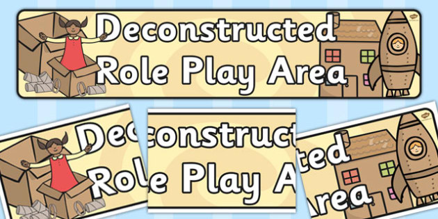 FREE! - Deconstructed Role Play Area Banner - role play, display banner
