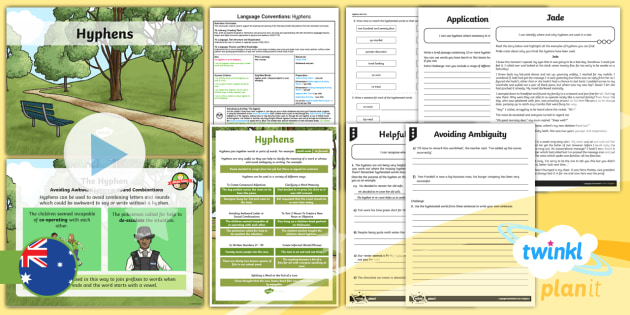Year 6 Language Conventions Hyphens Lesson (teacher made)