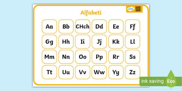 Alfabeti, Alphabet Chart For Toddlers And Children - EYLF - Parents
