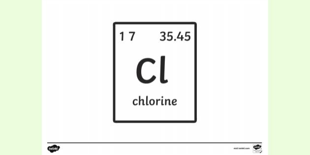 FREE! - Chlorine Colouring Sheet (teacher made)