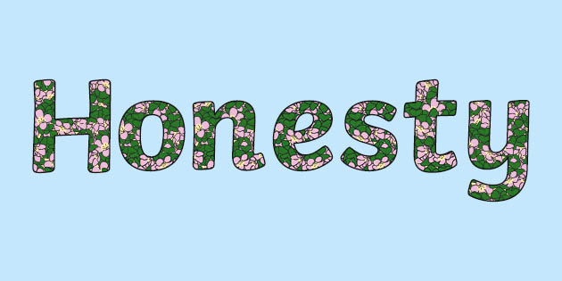 Honesty Display Lettering