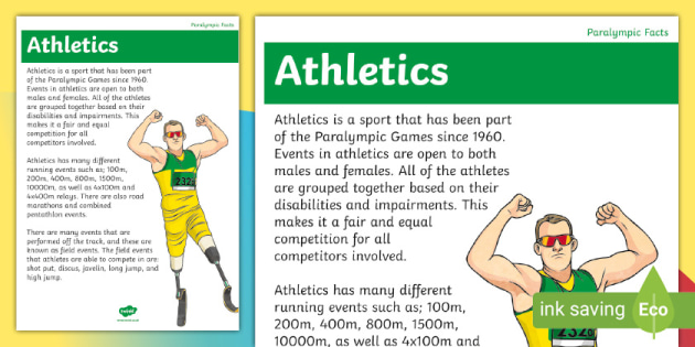 Australia Paralympics Athletics Display Poster