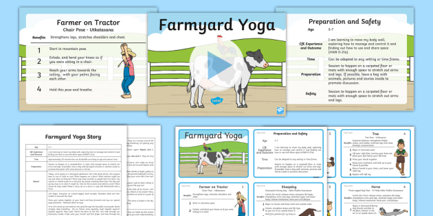 CfE Farmyard Yoga Story PowerPoint Pack (teacher made)