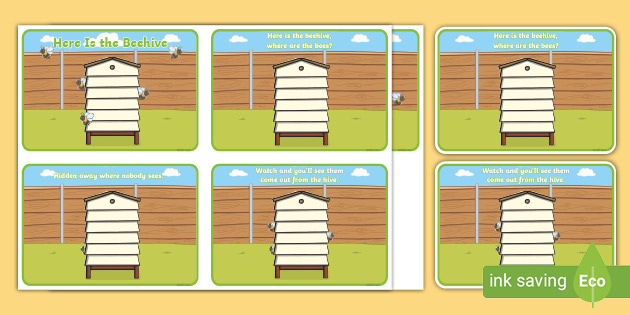 Here Is the Beehive Sequencing Cards (teacher made)