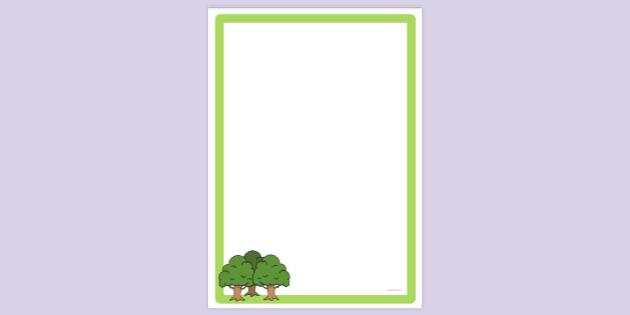 FREE! - Simple Blank Group Of Trees Page Border