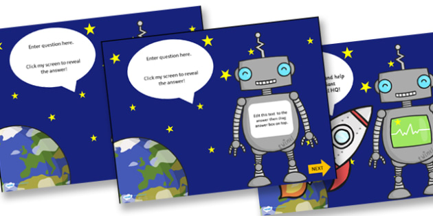 Robot Themed Adaptable Starter and Plenary PowerPoint