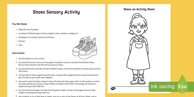 Shoes Sensory Activity