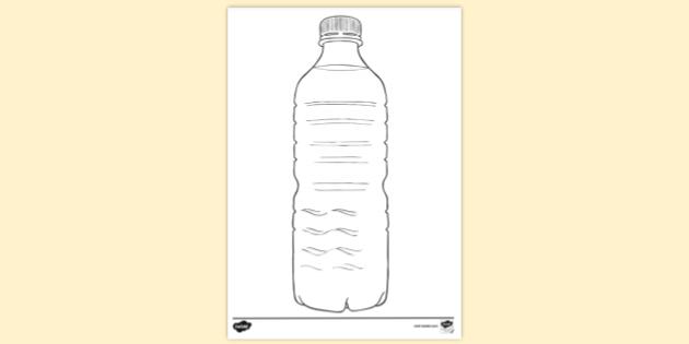 Bottle of Water Colouring Sheet | Colouring Sheets